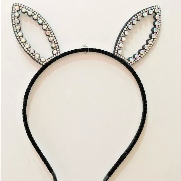 Accessories | Crystal Rhinestone Cosmic Bunny Ears Headband Rave | Poshmark